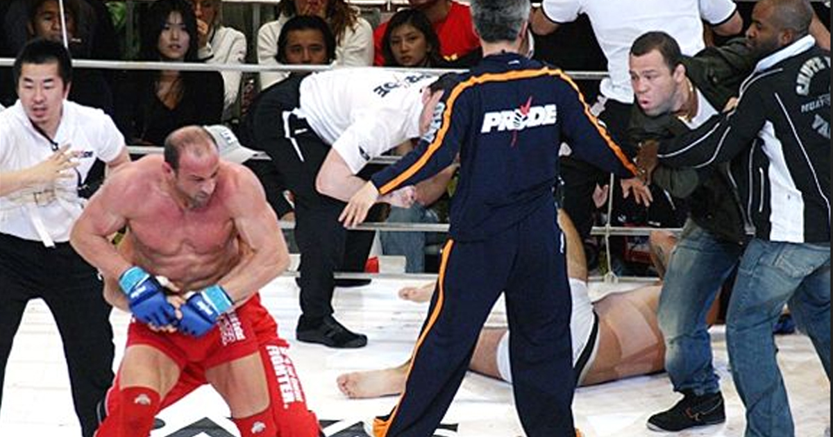 After Shogun Snaps His Arm In Half, The Wildest Brawl In MMA History ...